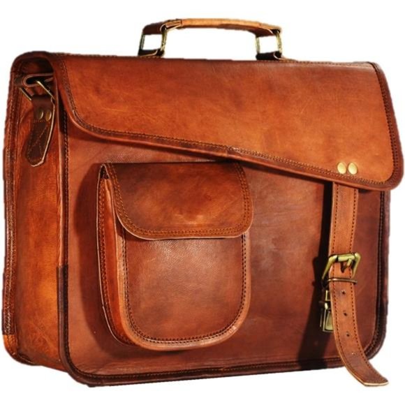Bags | Mens Genuine Leather Small Briefcase Messenger Bag 13 Inch ...